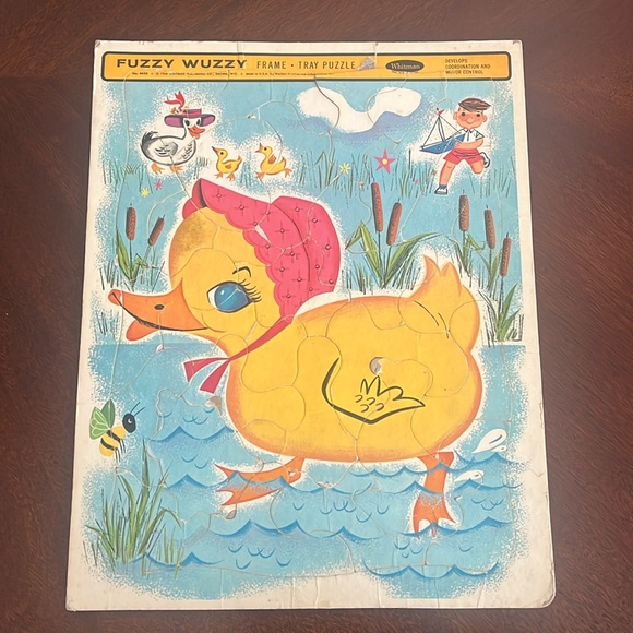 Whitman | Toys | Vintage Whitman 964 Fuzzy Wuzzy Duck Tray Puzzle 115 X ...